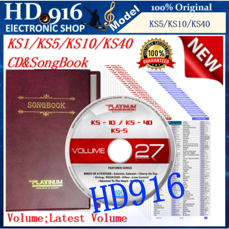 HD916.SHOP Updated CD Platinum KS JUNIOR LITE Songlist JUNIOR 2 For KS10 KS40 ( KS-5 CD&Songbook ...