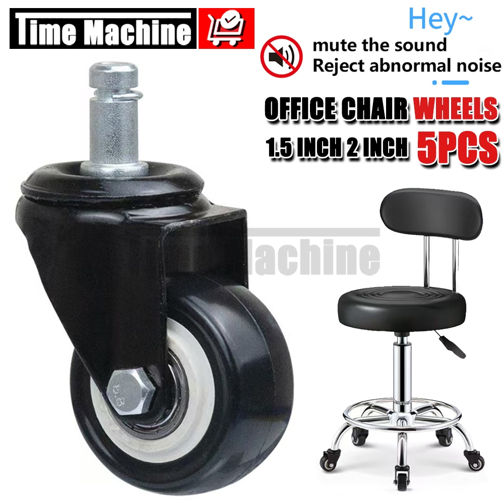 5PCS Office Chair Caster Wheel Heavy Duty Swivel Chair Wheels Caster ...