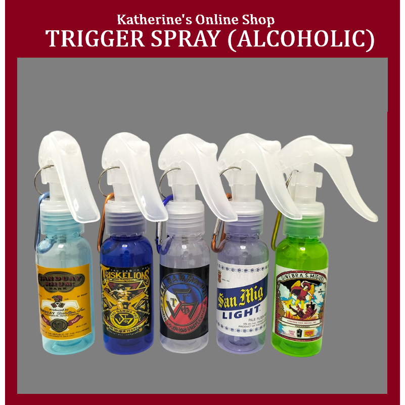 60ml Alcohol Keychain Spray Bottle Trigger Sprayer with designs ...