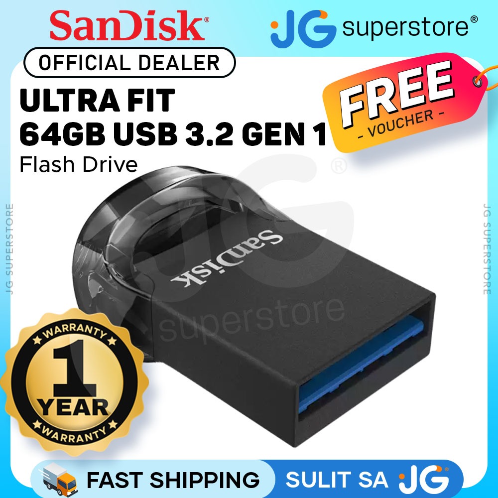 SanDisk Ultra Fit USB A 3.2 Gen 1 Flash Drive w/ 400MB/s Transfer Speed ...