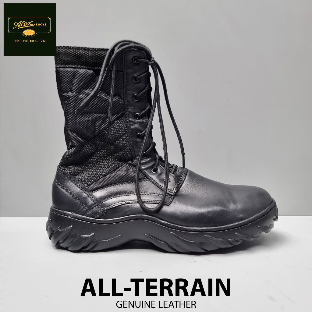 ALEX SHOES MEN'S COMMANDO ALL-TERRAIN TACTICAL TROPICAL BLACK GENUINE ...