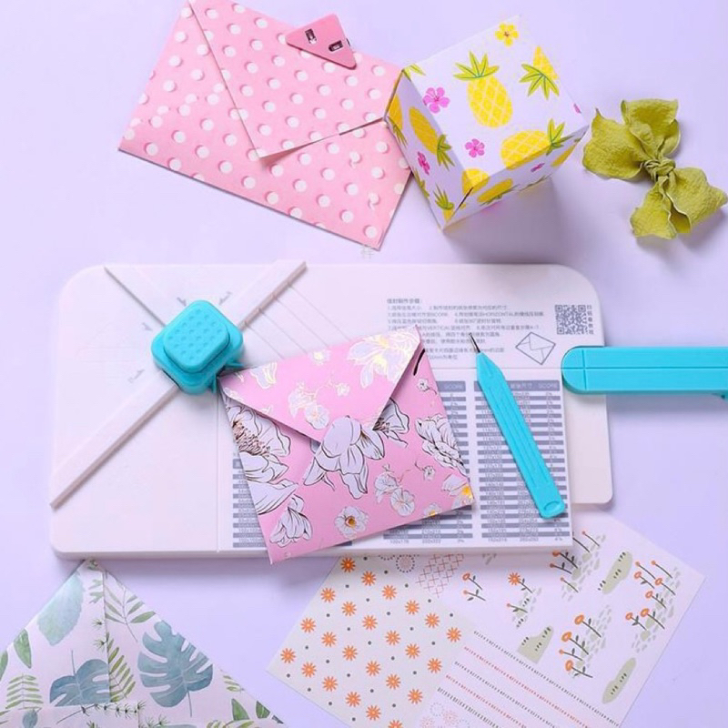 Envelope Maker Multi-Function Punch Board Gift box punch board DIY gift ...