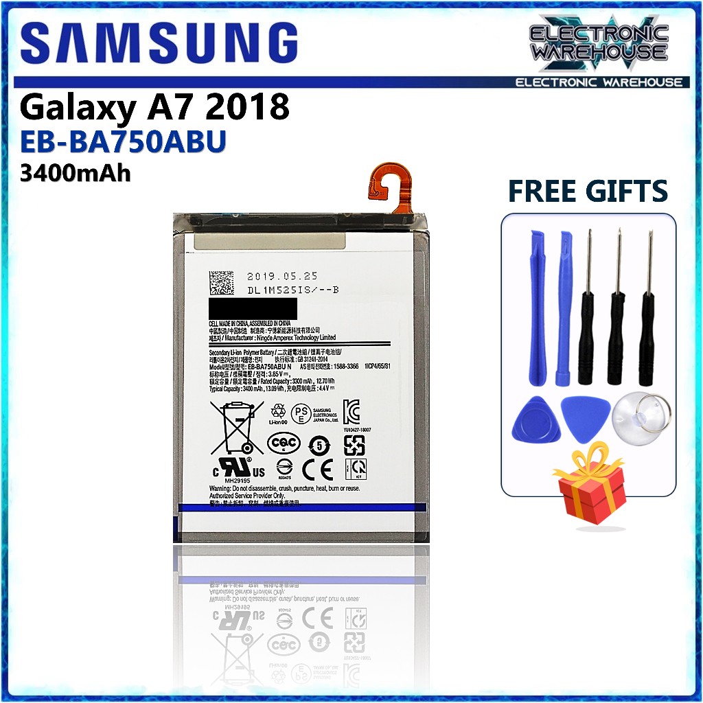 Battery for Samsung Galaxy A7 2018 EB-BA750ABU | A750F A750FN A750G A750GN A750C A750X | Shopee ...