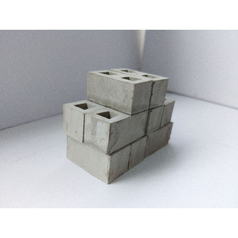 (ACTUAL SIZE 1:12) Miniature Regular Cinder Block/Hollow Block for DIY ...