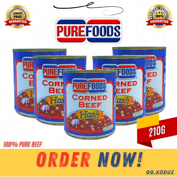 PUREFOODS Corned Beef Hash made in 100% Pure Beef- 210g - Instant ...