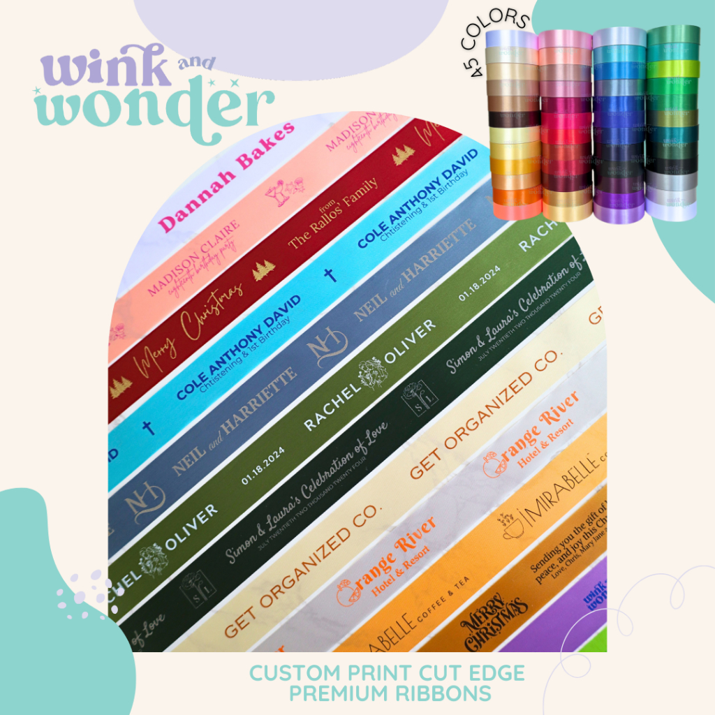 Customized Printed Ribbons 50 yards for Gift | Wedding | Holiday ...