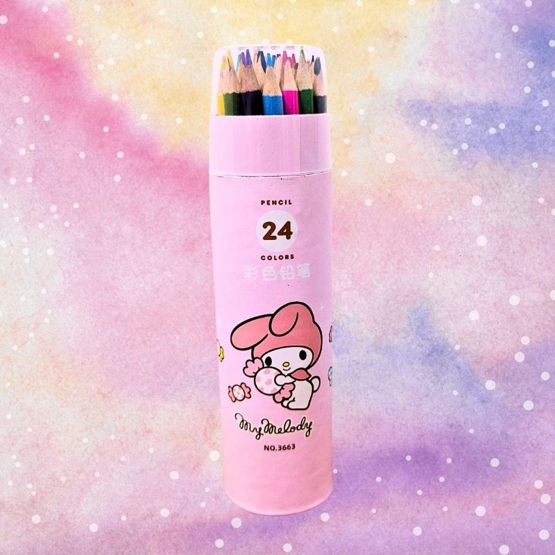 24pcs Color Pencils with Tube Case for Kids arts and Crafts | Shopee ...