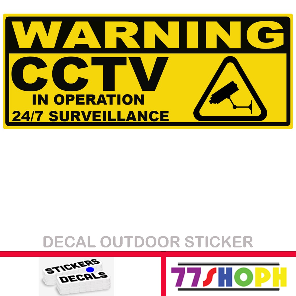Decorative CCTV Warning Decal Sticker for Outdoor Use | Shopee Philippines