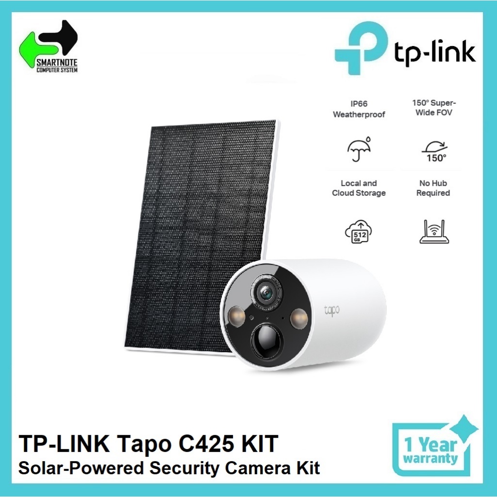 TP-LINK Tapo C425 KIT Solar-Powered Security Camera Kit CCTV WIFI ...