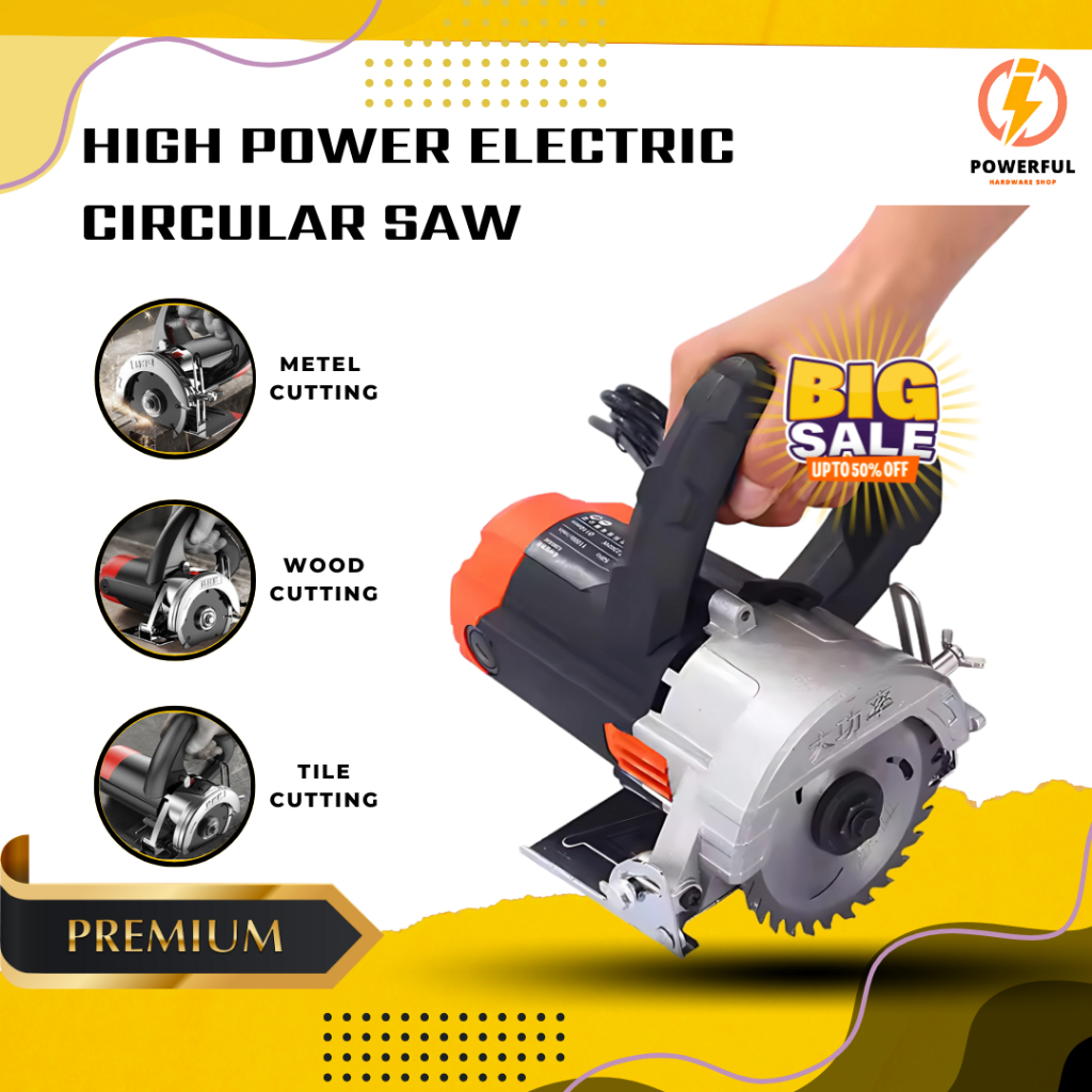 Electric Circular Saw Corded Saw Wood Cutter Tile Cutter Metal Cutter ...