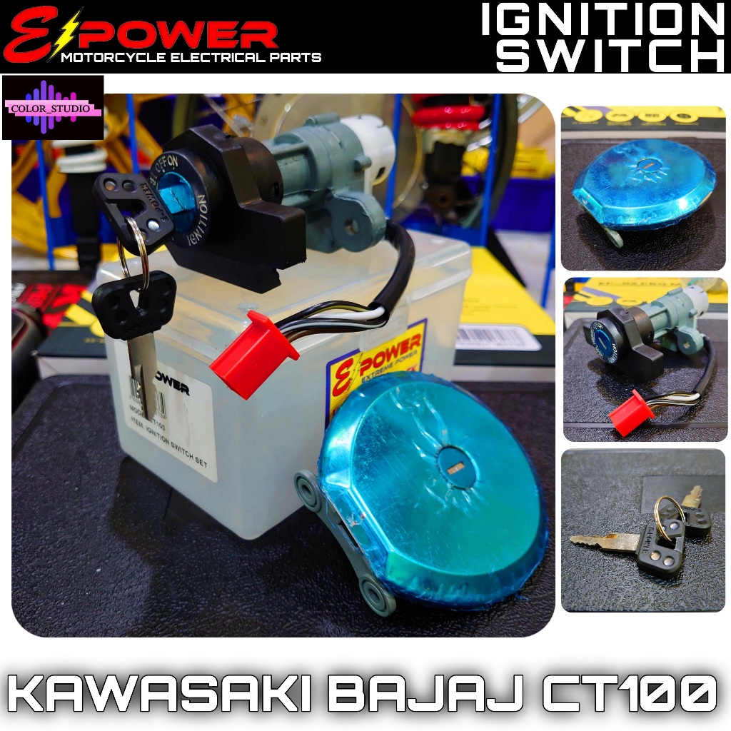 E POWER Ignition Switch / Main Switch & Key Set for KAWASAKI Bajaj ...