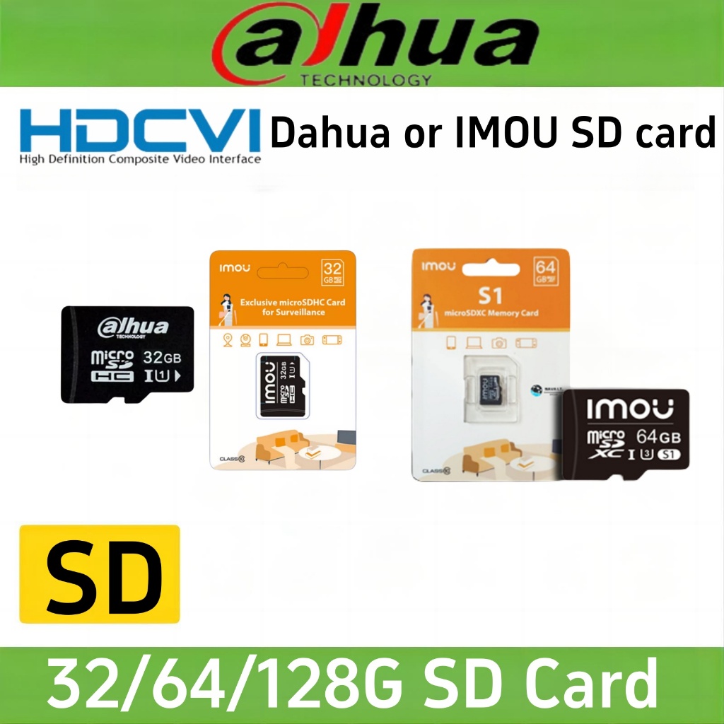 Dahua IMOU SD card 32G 64G 128G CCTV Surveillance - Micro Storage Card SDXC Card For ...