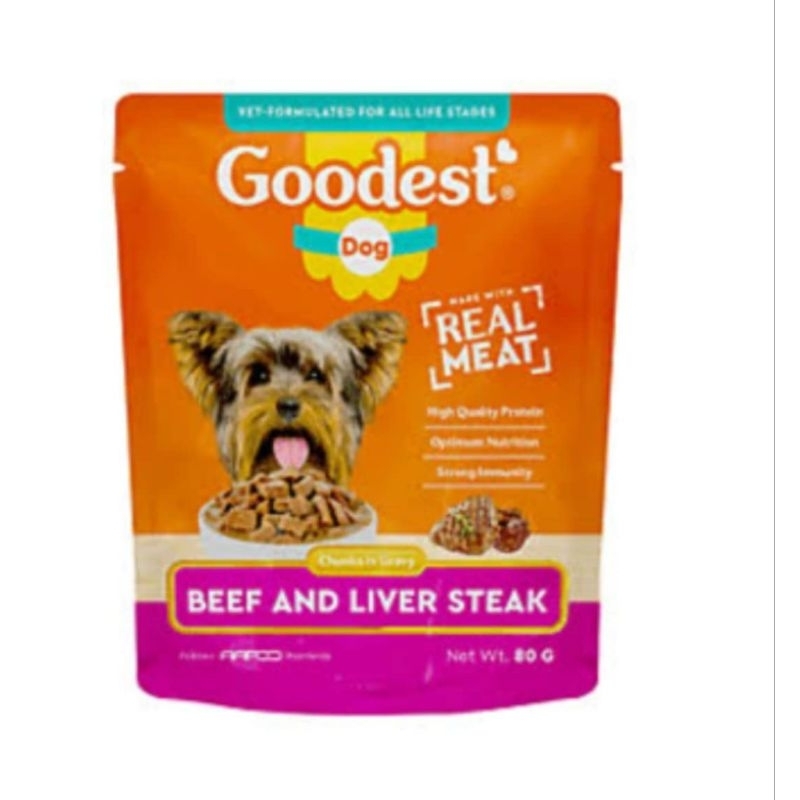 Goodest Dog Food Beef & Liver Steak 80g | Shopee Philippines