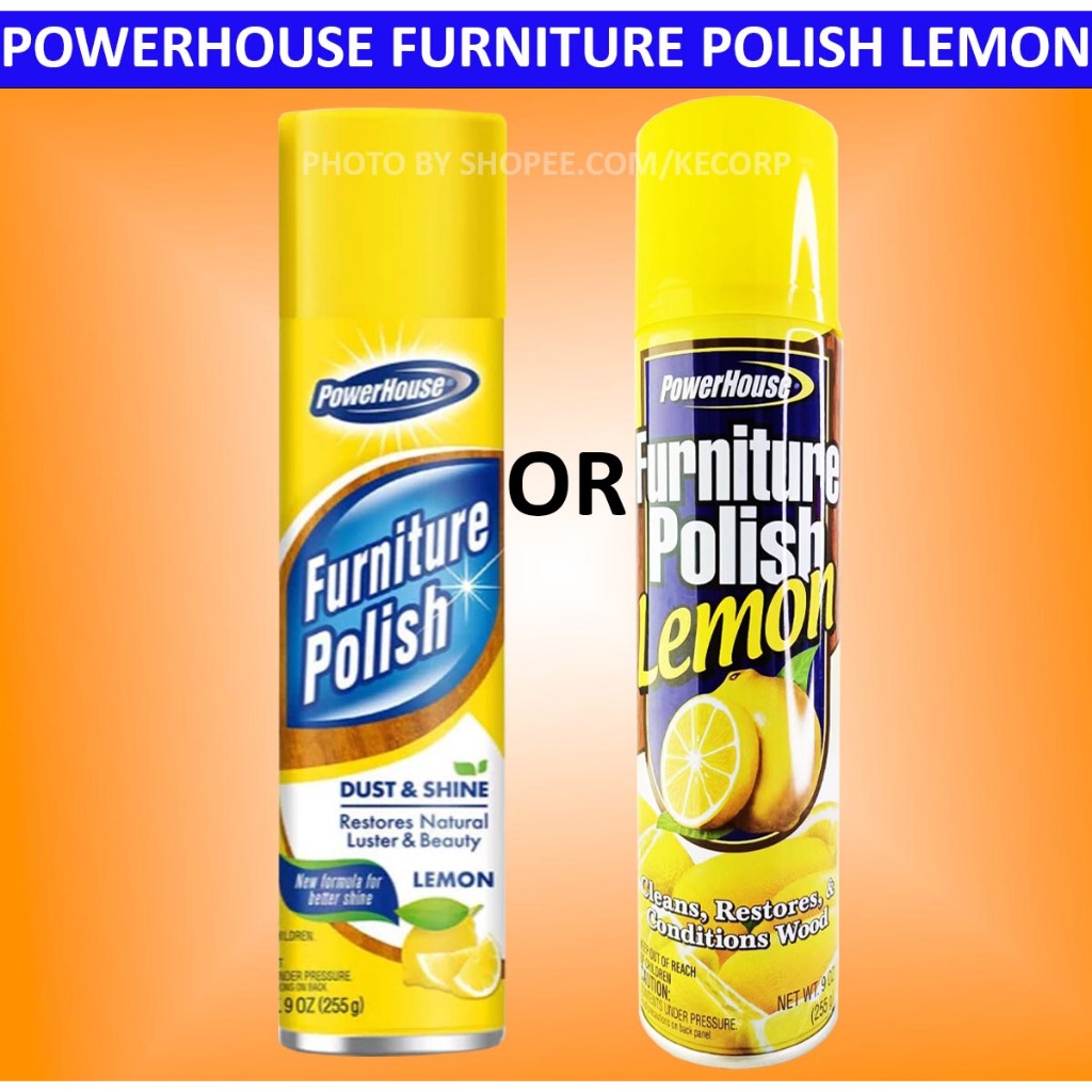 Furniture Polish Dust & Shine Lemon Scent by PowerHouse 9oz 255g KECORP ...