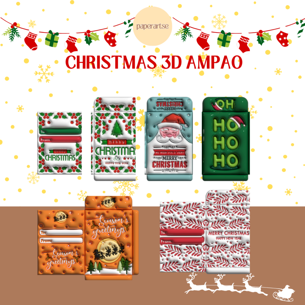 MONEY ENVELOPE CHRISTMAS 3D AMPAO/ ENVELOPE 10pcs | Shopee Philippines