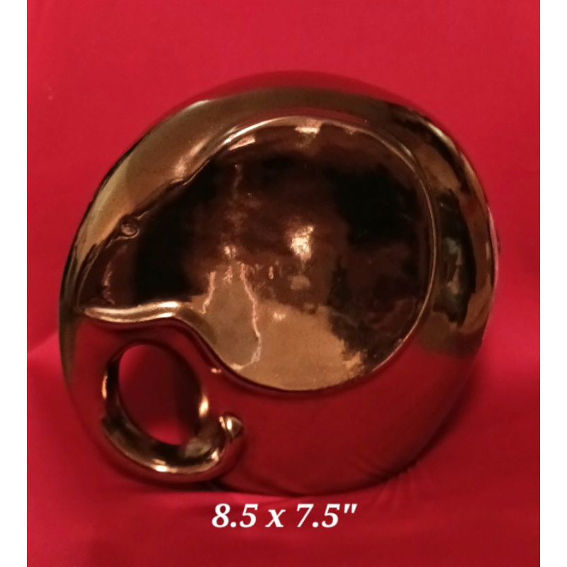 Large ceramic rounded slim elephant bronze minimalist home decor ...