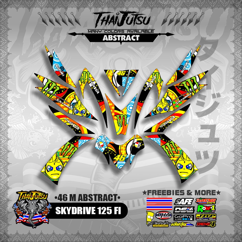 SKYDRIVE 125 FI DECALS ( 46 M ABSTRACT )【ThaijutsuStickers】 | Shopee ...