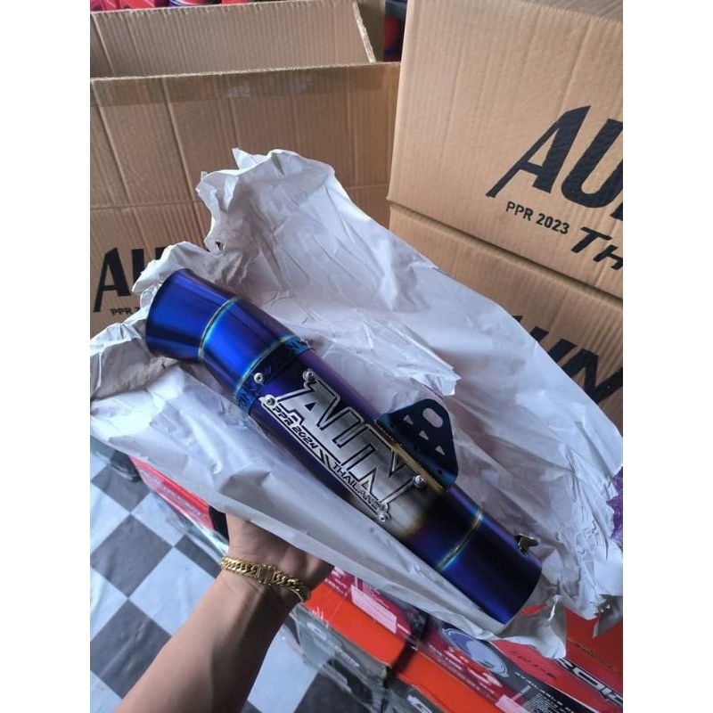 AUN PIPE SUPER OPEN TITANIUM COATED RAIDER 150 CARB/Fi | Shopee Philippines