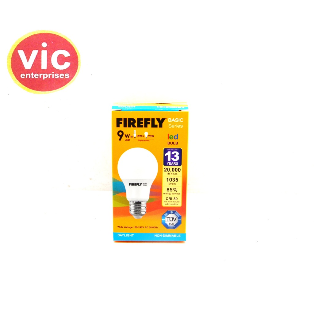 Led Bulb 9 Watts (FIREFLY) Vic Enterprises | Shopee Philippines