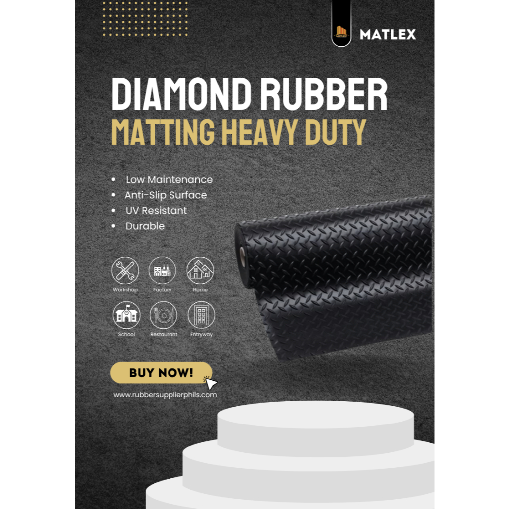 Matlex Diamond Rubber Matting Heavy Duty | Shopee Philippines