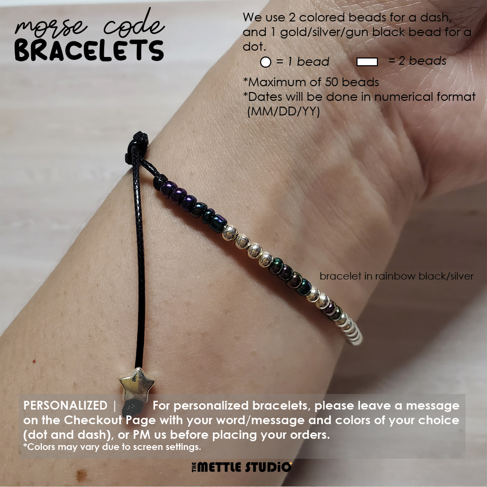 Morse Code Bracelet | Adjustable | Personalized | TMS - Gift Ideas ...