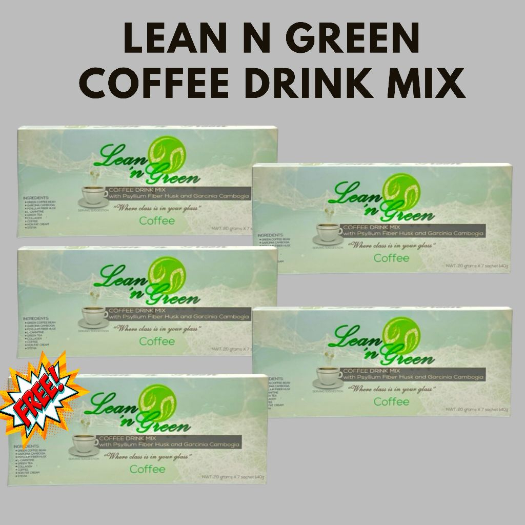 Authentic Lean n Green Coffee Drink Mix BUY 4 GET 1 FREE!!! | Shopee ...