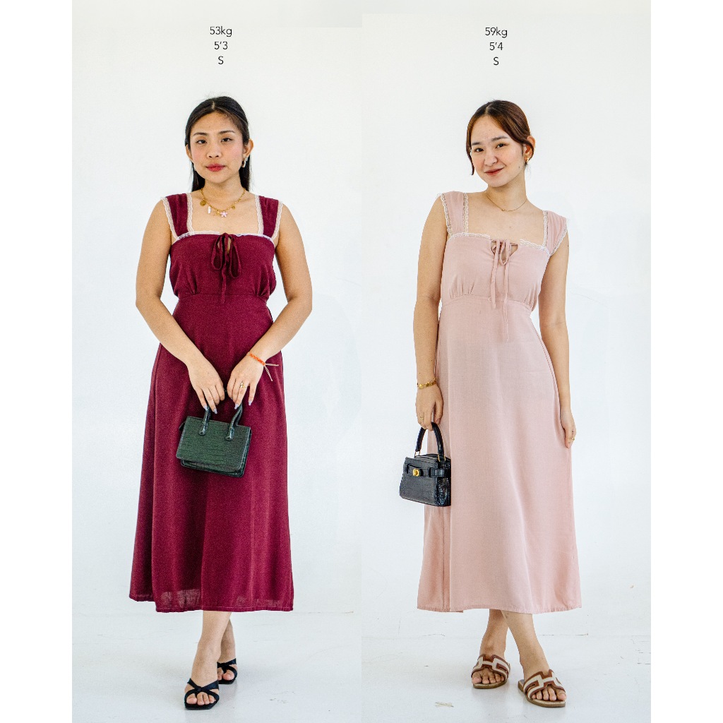 ALISON BEL: Lace Dress Plain | Shopee Philippines