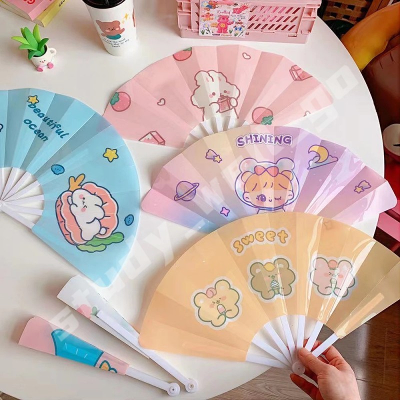 Cute Cartoon Foldable Hand Fan student free gift fan children's cute ...