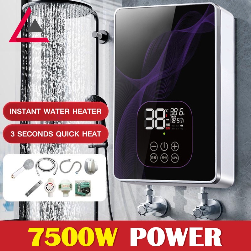 Speed electric water heater household instant shower water heater set ...