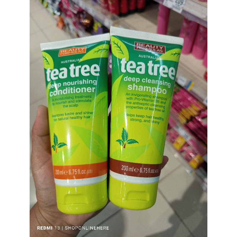 Beauty Formulas Australian Tea Tree Shampoo or Conditioner 200mL ...