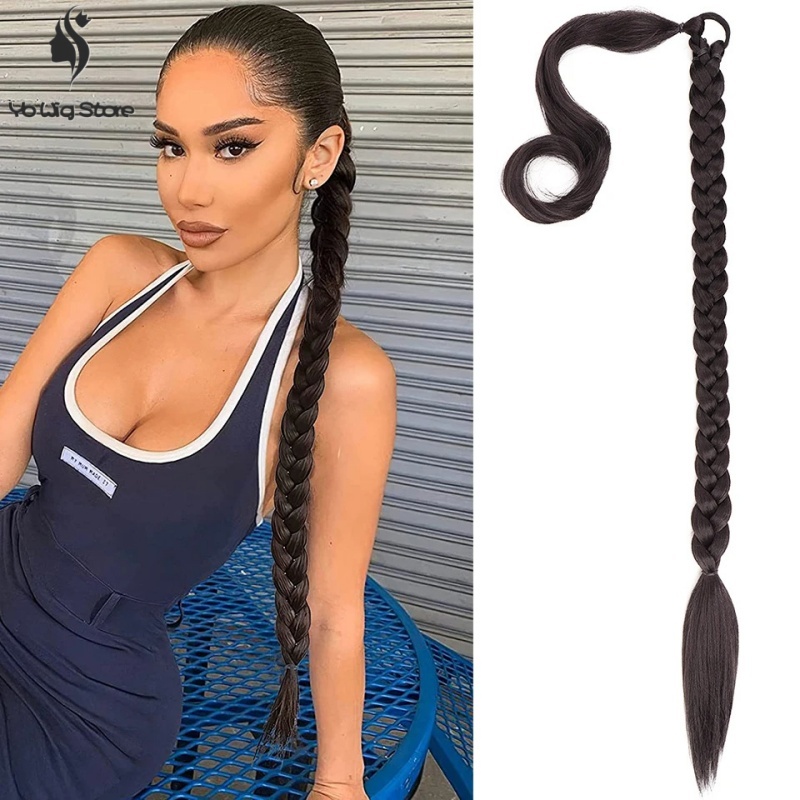 Yo Ponytail Braid Wig Hair Extension DIY Twist Braid Long Straight Hair ...