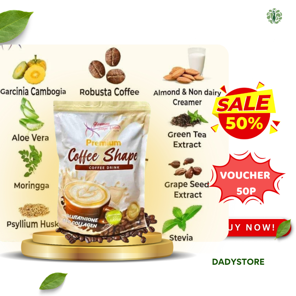Glowming Shape Detox Premium Coffee Shape Coffee Drink with Glutathione ...