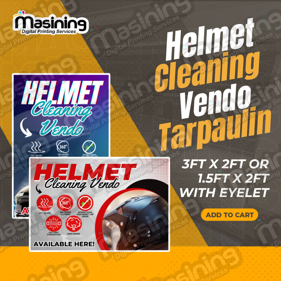 Helmet Cleaning Vendo Business Tarpaulin | Shopee Philippines
