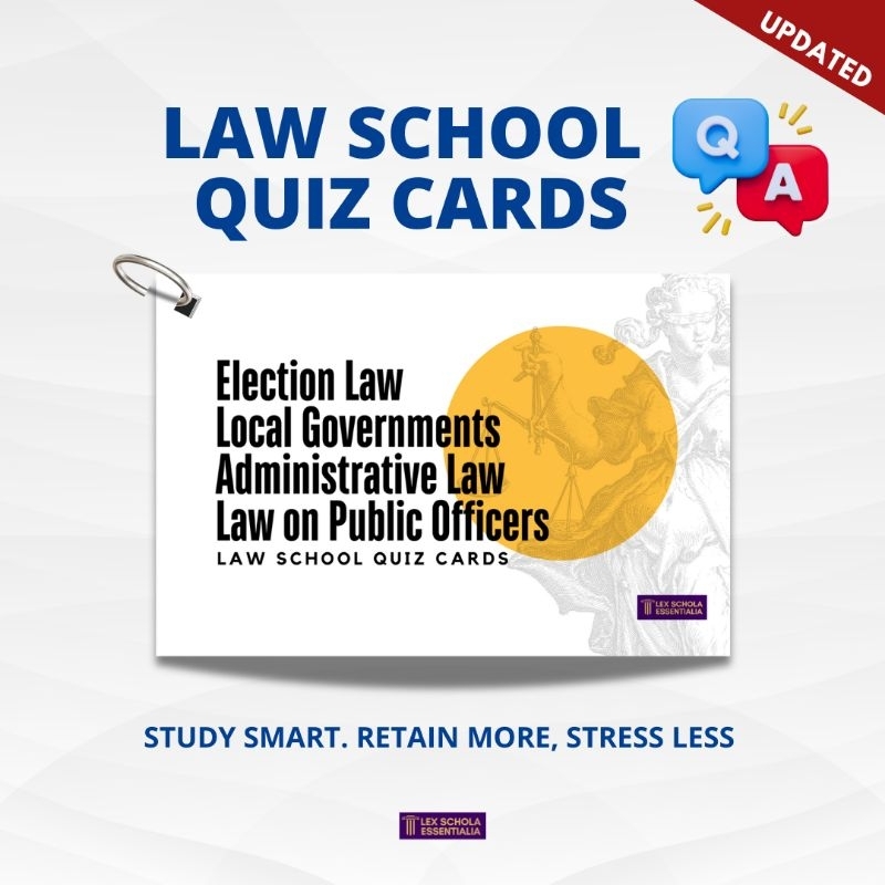 Election Law, Local Governments, Admin Law, Law on Public Officers (Law ...