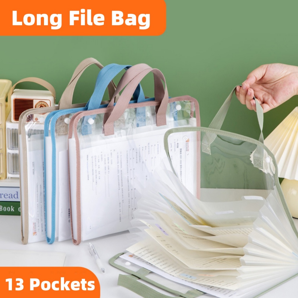 Long 13 Layer Expanding File Folder Document Organizer Long Storage ...