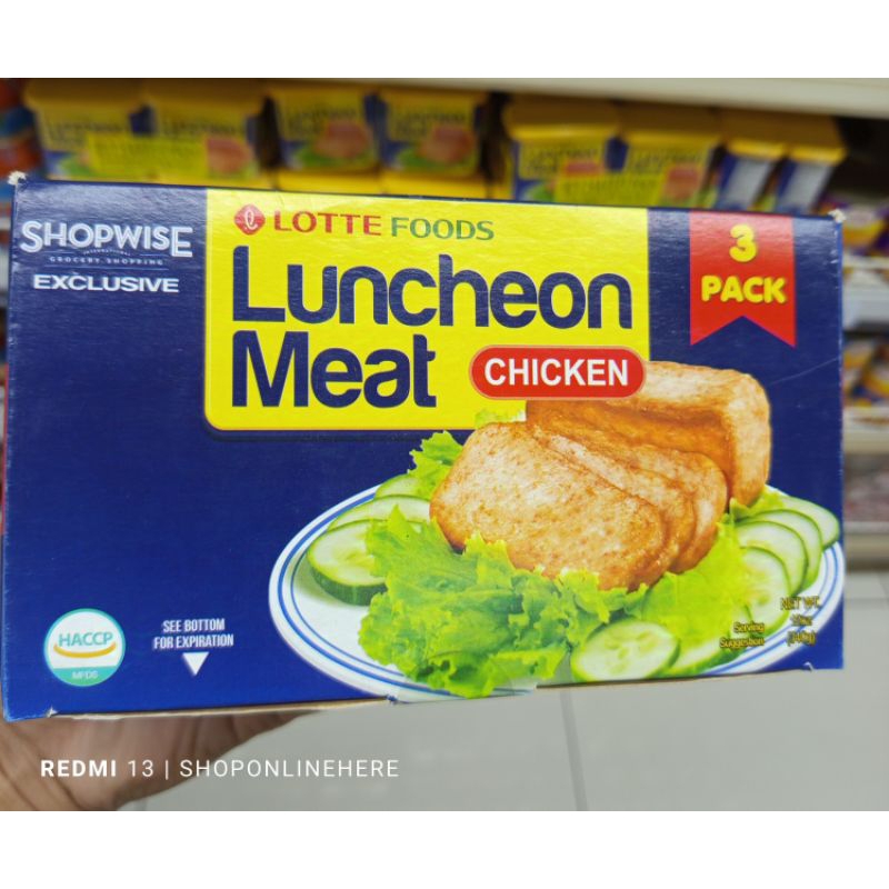 Lotte Luncheon Meat Chicken 3 x 340g | Shopee Philippines