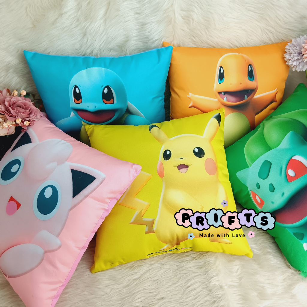 POKEMON SQUARE PILLOW 12x12 inches PRIFTS - High Quality and Affordable ...