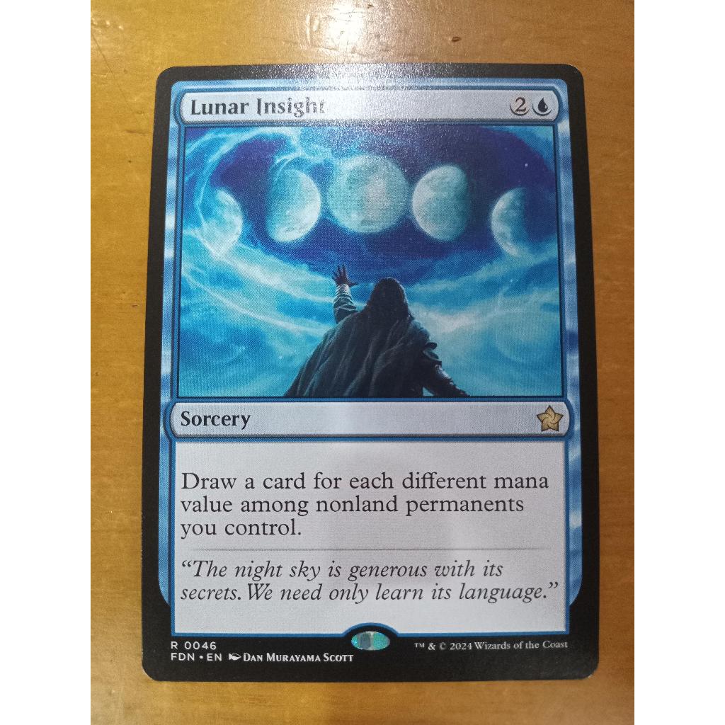 MTG Lunar Insight Rare FDN Foundations Magic the Gathering ENG | Shopee ...