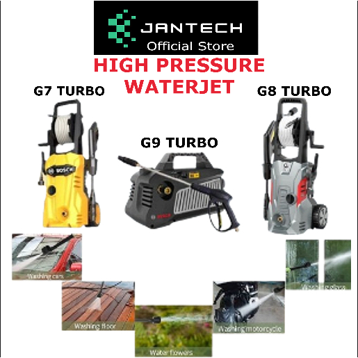 JANTECH Turbo Waterjet G7/G8/G9 High Pressure Cleaner Water Jet Machine Mesin Cuci Kereta Car ...