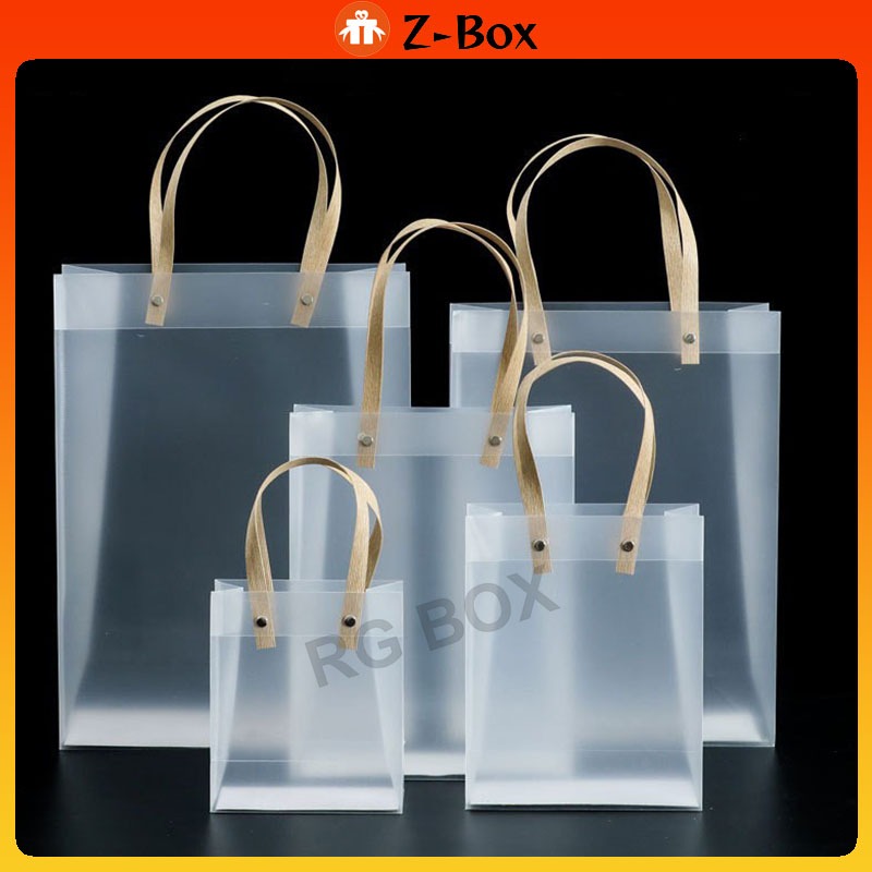 Frosted Plastic PVC Transparent Bags Souvenir Tote Bag | Shopee Philippines