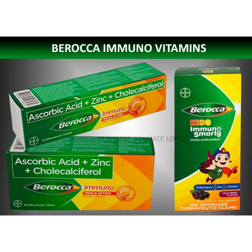 Berocca Immuno Triple Action & Kids Smarty Vitamins als21207 | Shopee ...