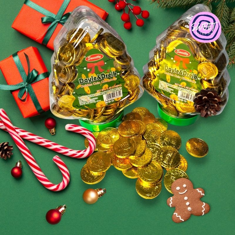 200 PCS CHRISTMAS TREE CHOCO GOLD COINS/SWAK PANINDA /CHRISTMAS ...