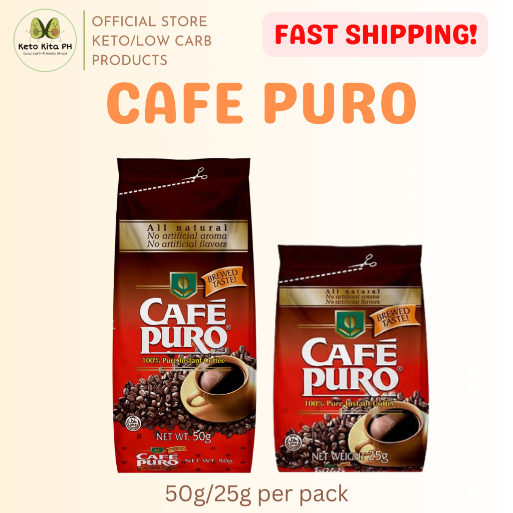 Cafe Puro Keto Instant Coffee - Keto Low carb Approved - Diabetic ...