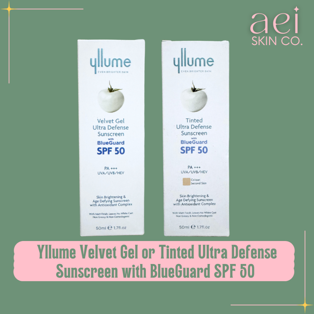Yllume Velvet Gel or Tinted Ultra Defense Sunscreen with BlueGuard SPF ...
