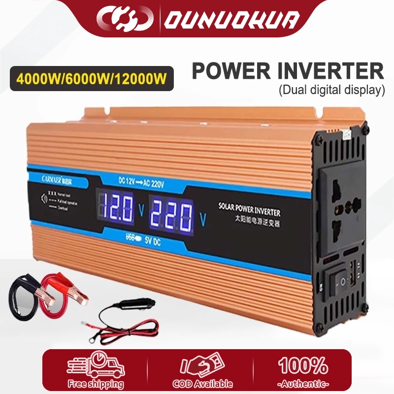 Solar Power Inverter 12000W Solar Power Converter DC 12V to AC 220V ...