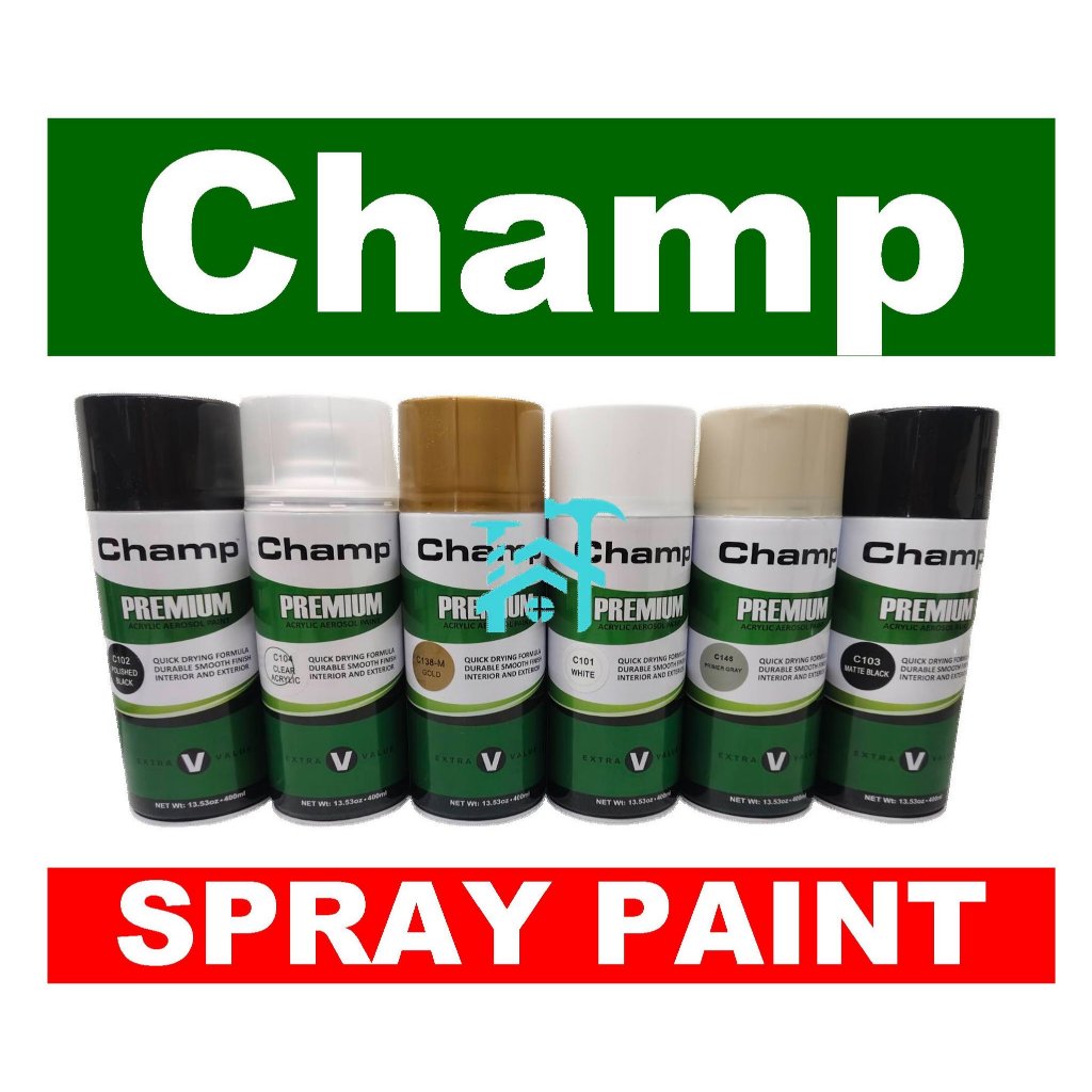 CHAMP Premium Acrylic Aerosol Spray Paint | Shopee Philippines
