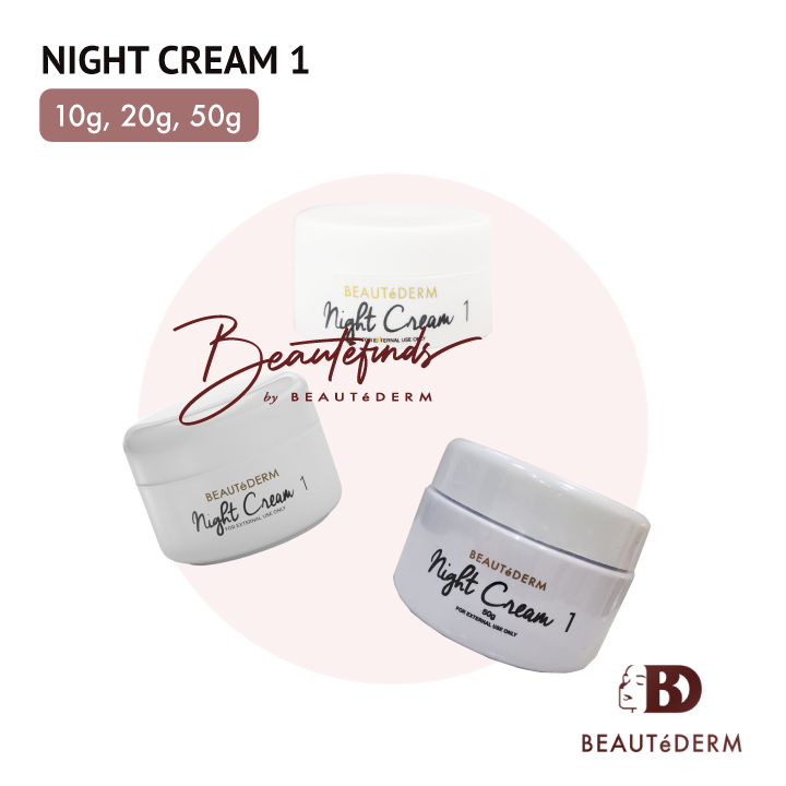 Beautederm Night Cream 1 (50g) - Whitening, Anti-Acne, and Skin Renewal ...