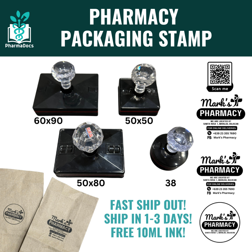 PHARMACY PACKAGING STAMP - FOR PAPERBAGS | Shopee Philippines