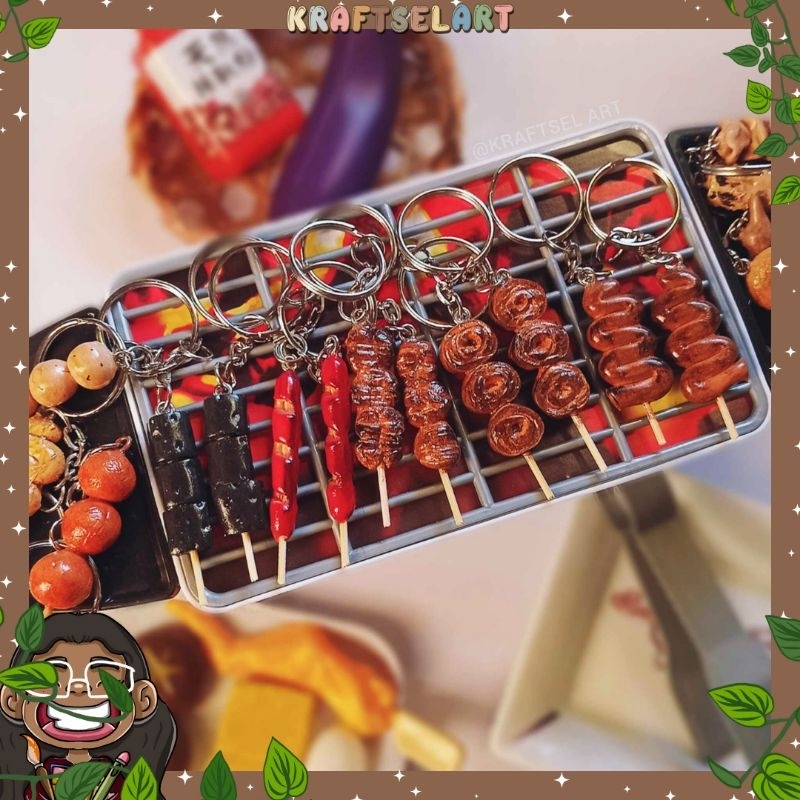 Mini Streetfood Keychains Inihaw for Gifts Souvenir Giveaways Filipino ...