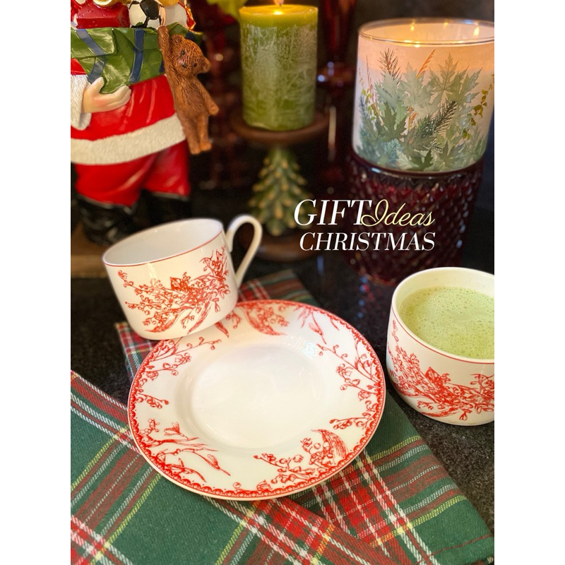 Dio r Lily of the Valley Teacup Set - Red Green Floral Teacup | Shopee ...